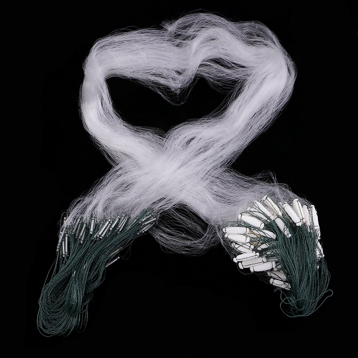 LoveinDIY Fishing Tool 2x2cm,3x3cm,4x4cm Mesh Hole 25mx1.2m Fish Gill Monofilament Net, Hole Size 4x4cm