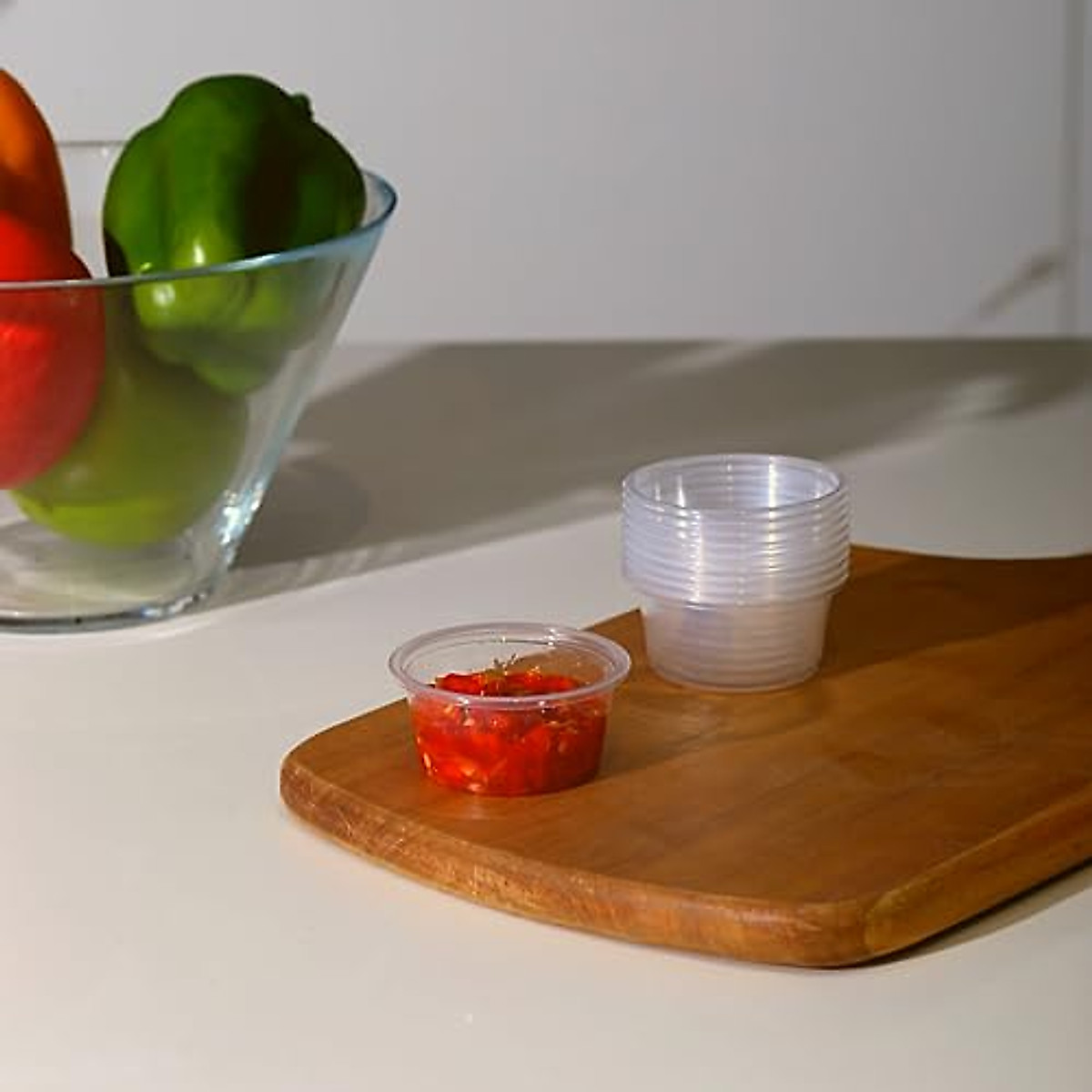 Packer Mate [150 Sets - 2 oz] Portion Cups With Lids, Jello Shot Cups With Lids, Small Plastic Containers With Lids, Plastic Sauce Cups With Lids, Disposable Condiment Cups With Lids, Souffle Cups