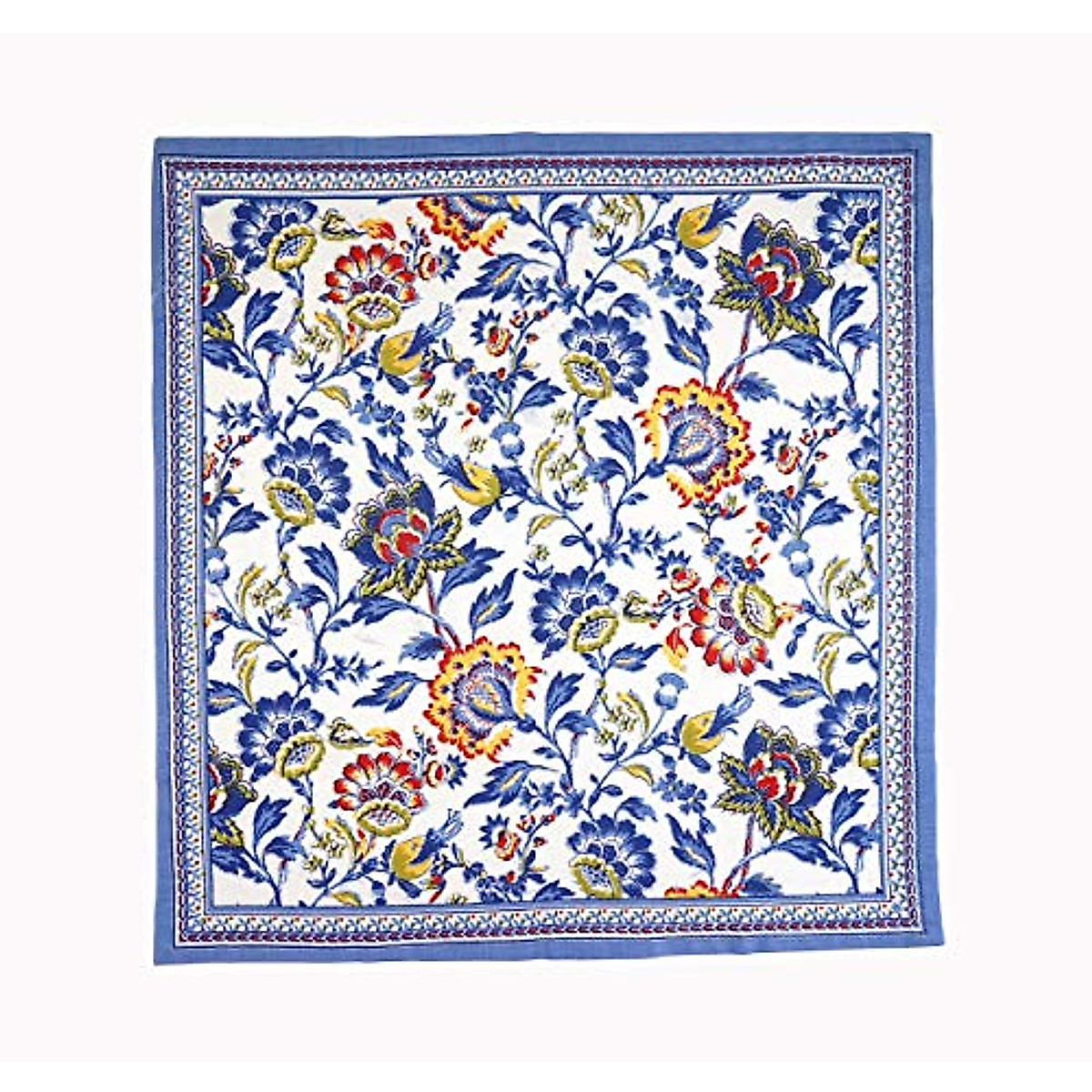 Cloth Napkins Set of 12 Cotton Linen Blend Printed Dinner Napkins Perfect for Parties Dinners Weddings Cocktail Christmas Napkins Cloth 20x20 Blue Floral