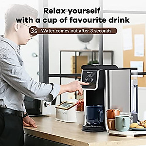 Mecity Coffee Maker 3-in-1 Single Serve Coffee Machine, For K-Cup Coffee Capsule Pod, Ground Coffee Brewer, Loose Tea maker, 6 to 10 Ounce Cup, Removable 50 Oz Water Reservoir, 120V 1150W