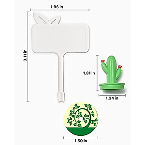 iDOO Hydroponics Garden Kit with 50pcs Plant Labels, 102pcs Seed Pot Stickers, 6pcs Cactus Covers