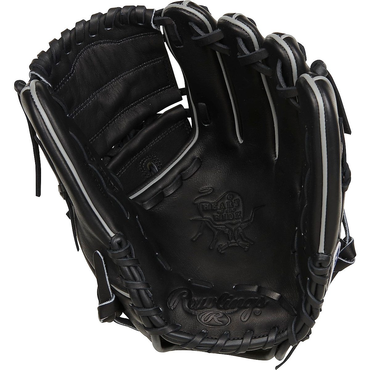 Rawlings | HEART OF THE HIDE TRADITIONAL Baseball Glove | Right Hand Throw | 12" - Two-Piece Solid Web | Black