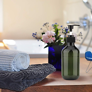 Sdoot Green Pump Bottle 2 Pack, 10oz Shampoo Pump Bottle Plastic Pump Dispenser Bottle Squeeze Containers for Shampoo Lotion Body Wash