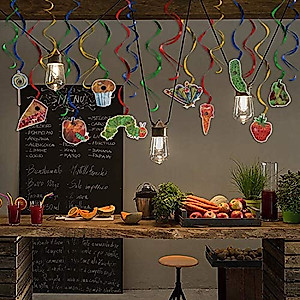 The Very Hungry Caterpillar Butterfly Swirls Streamers - 20 Pcs Children's Reading Story Birthday Party Decorations.