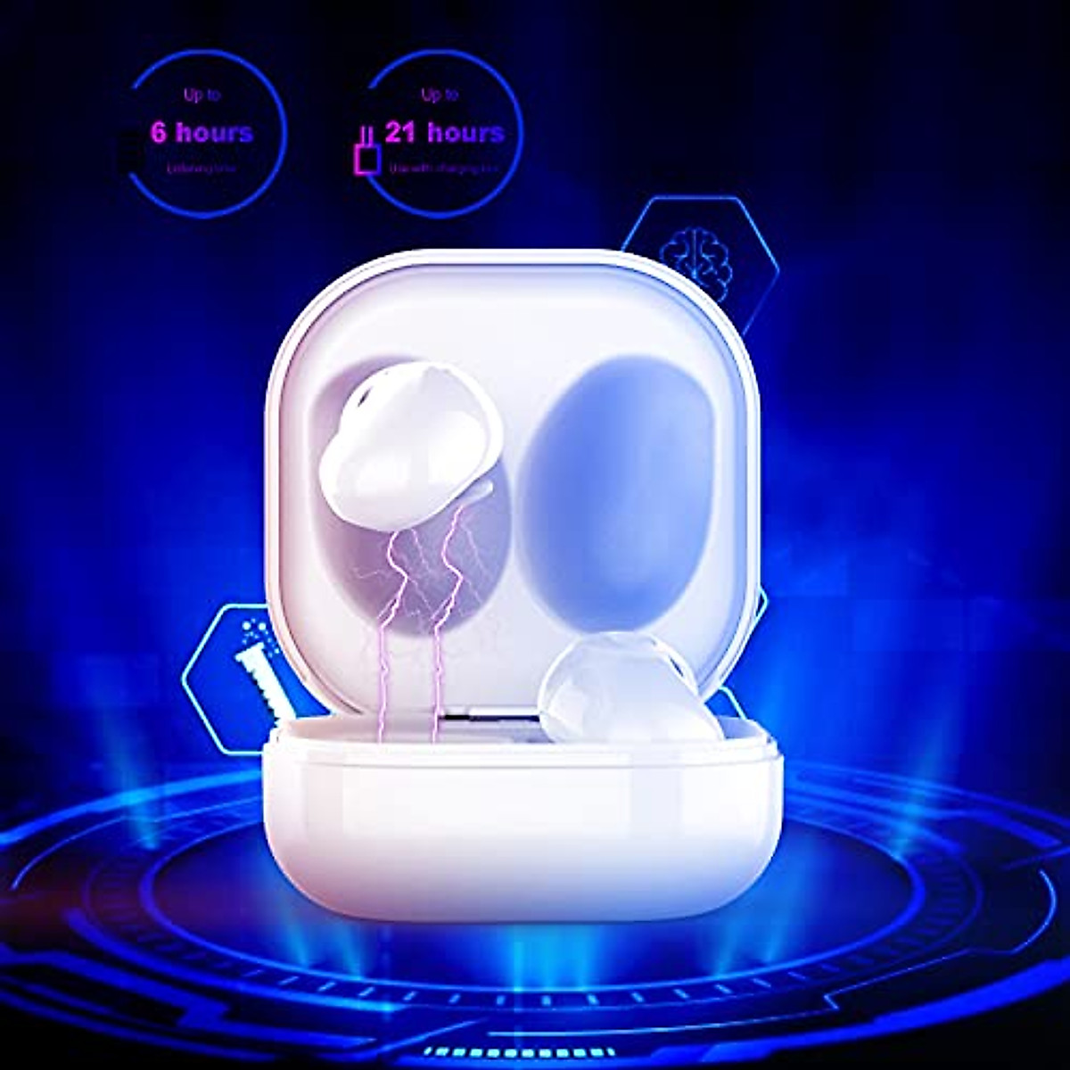 Heave in-Ear Bluetooth TWS Earphone,True Wireless Noise Cancelling Headphones with Mic and Binaural Calls,HiFi Sound Wireless Earphones,Easy to Pair Golden