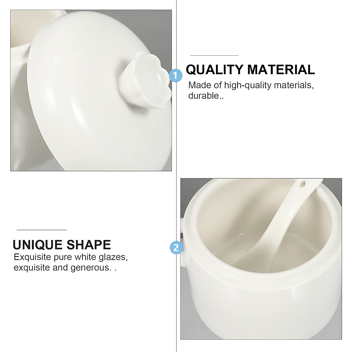 Hemoton Ceramic Stewing Bowl Pot Set: Ceramic Stew Bowl Soup Bowl with Lid Dessert Bowl Pot 460ml