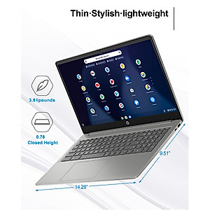 hp 2023 Newest Chromebook Laptop for Student & Business, 15.6" FHD IPS Display, 8GB LPDDR5 RAM, 128GB UFS, 8-Core Intel i3 N305, Intel UHD Graphics, Fast Charge, Long Battery Life, WiFi, Chrome OS