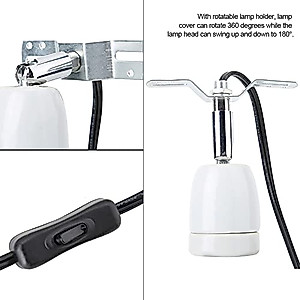 Hztyyier Reptile Heating Lamp Holder, E27 Rotatable Reptile Pet Heat Lamp Bulb Base Socket Holder for Turtle Tank Habitat Reptile