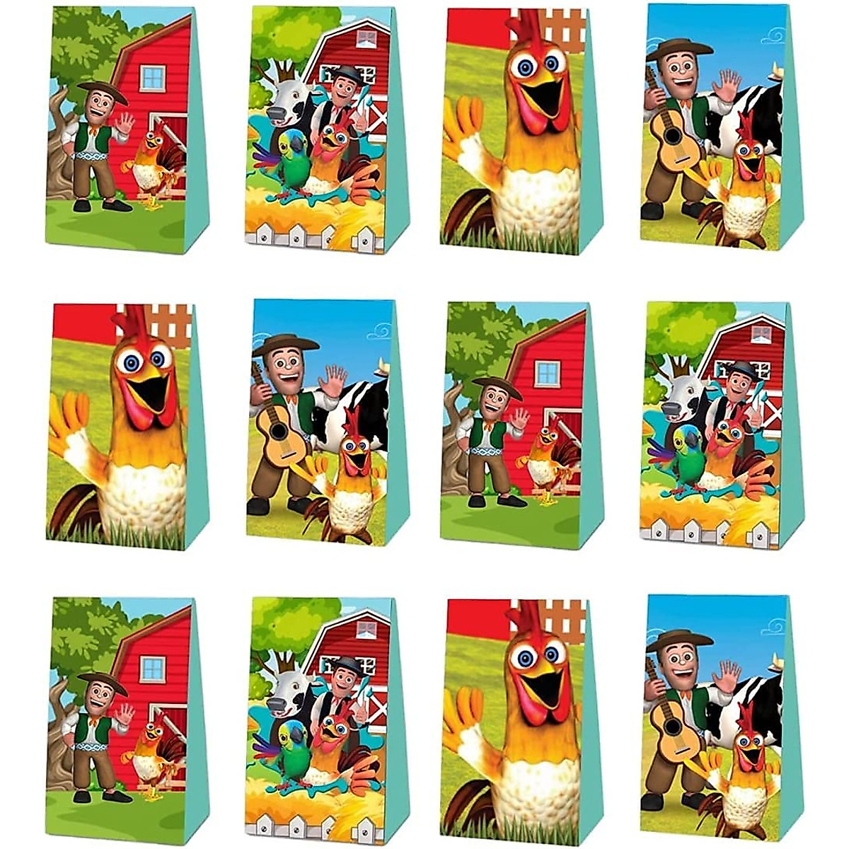 OU GUAN La Granja De Zenón Birthday party Gift Bags La Granja De Zenón Theme Party Supplies (Pack of 18)