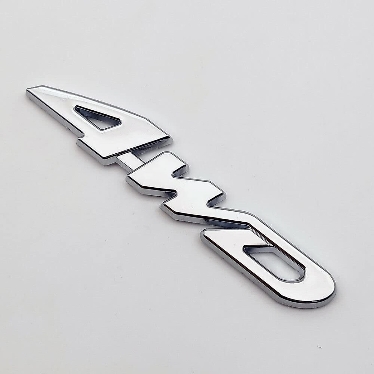 1Pcs Chrome Metal 4WD Rear Tailgate Trunk Badge 4x4 Car SUV Emblem Sticker Decal (Silver)