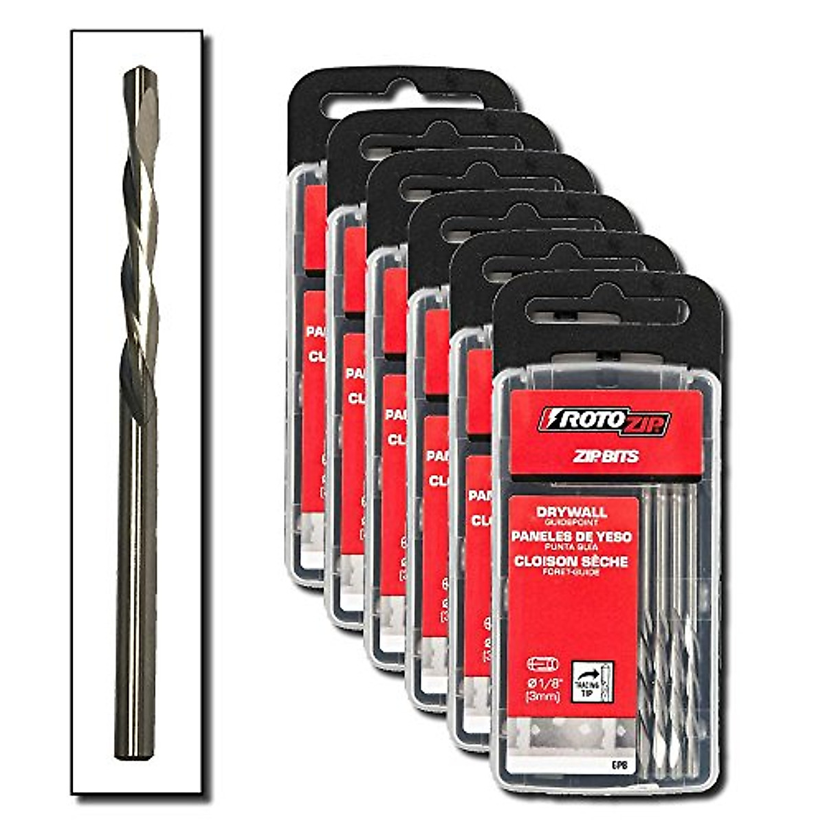 RotoZip 1/8'' Guide Point Drywall Router Bits for Cutout Tools (48-Pack)