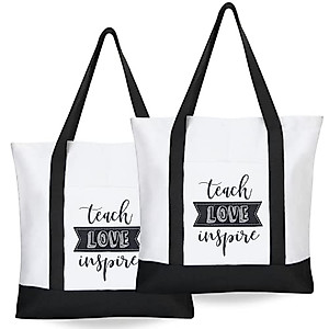ECOHIP 2 Pack Totes Bag Teacher Appreciation Gifts for Women Christmas