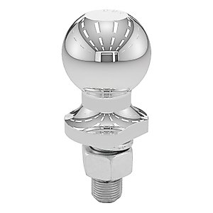 CURT 40099 Chrome European Trailer Hitch Ball, 1,600 kg, 50mm Diameter, 3/4-Inch x 50mm Shank