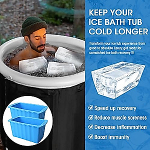 2Pack Extra Large Ice Block Molds-12LB Extra Thick Large Silicone Ice Cube Molds Reusable Giant Ice Cube Bricks Maker Molds Big Ice Tray for Coolers &Ice Bath Tub Cold Plunge Water Chiller Accessories