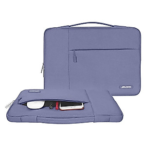 MOSISO Laptop Sleeve Compatible with MacBook Air/Pro, 13-13.3 inch Notebook, Compatible with MacBook Pro 14 inch M3 M2 M1 Chip Pro Max 2024-2021, Polyester Multifunctional Briefcase Bag, Lavender Gray