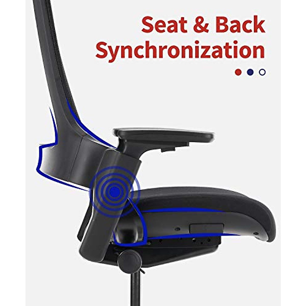 CLATINA Ergonomic High Swivel Executive Chair with Adjustable Height 3D Arm Rest Lumbar Support and Mesh Back for Home Office Black BIFMA Certification No. 5.1