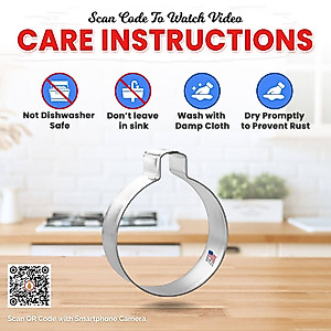 Foose Ornament Bobber Cookie Cutter 3 Inch –Tin Plated Steel Cookie Cutters – Ornament Bobber Cookie Mold