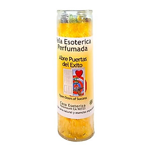 Open Door to Success-Palm Wax Spiritual Intention Spell Candle-[Yellow] | Vela CASA ESOTERICA PERFUMADA- (ABRE PUERTAS DEL EXITO)