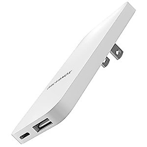 Type C Flat Wall Charger, Galvanox Ultra Slim (Multi-Port Power Adapter) for iPhone 11/12/13 iPhone 14 Pro/Max and Samsung Galaxy Models, 20W Fast Charging Outlet Plug (Dual USB-C USB-A)