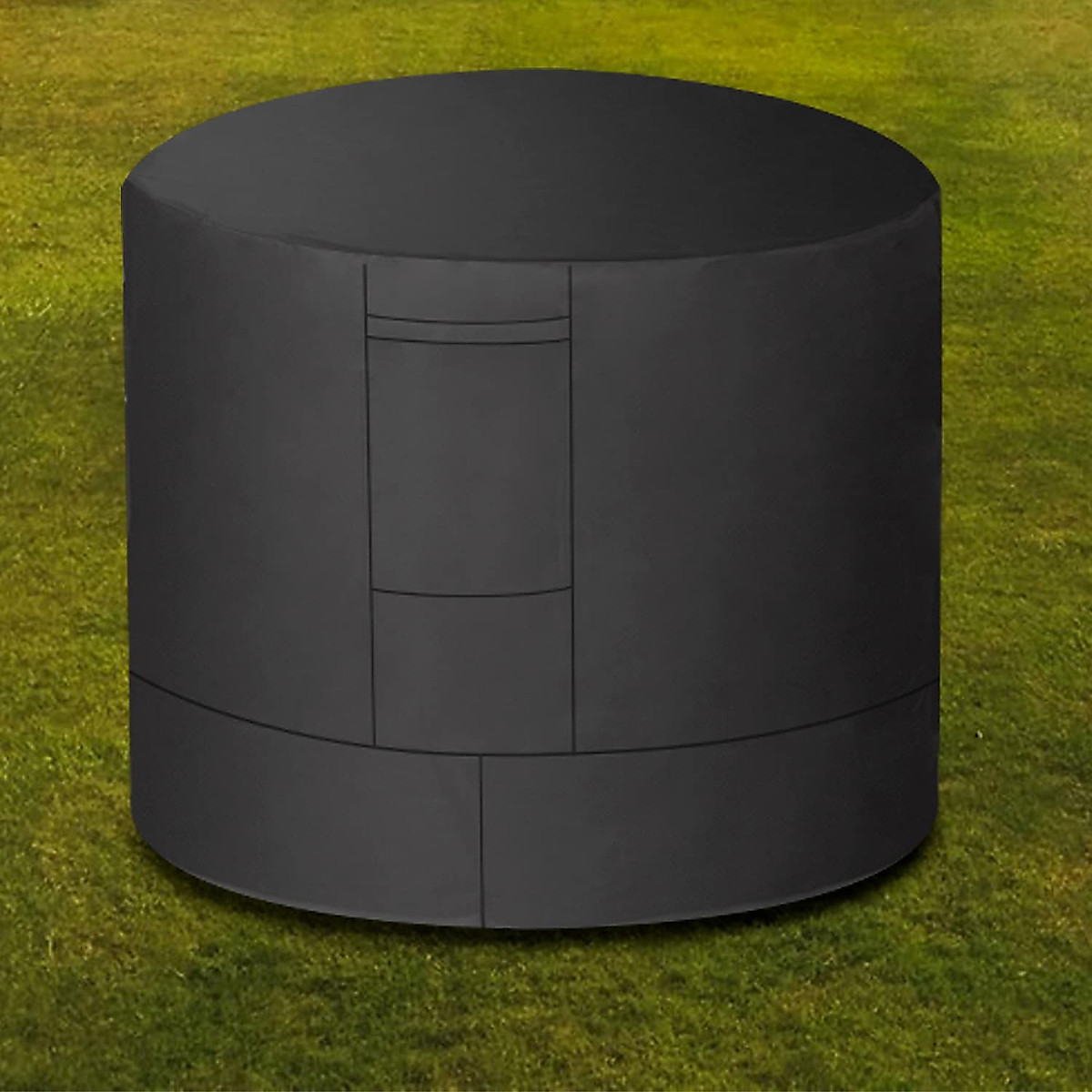 Ailelan Winter Air Conditioner Covers for Outside Units - 34 x 34 x 30 inches Water Resistant AC Unit Covers Outdoor - American Standard Furniture Universal Cover (Round) - Black