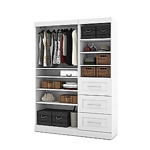Bestar Pur Closet Organizer in White, 61W