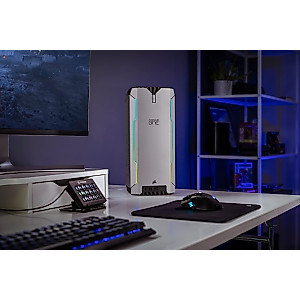 Corsair ONE PRO a200 Compact Workstation-Class PC - AMD Ryzen™ 9 5950X CPU - NVIDIA® GeForce RTX™ 3080 Graphics - 64GB Vengeance LPX DDR4 Memory, 2TB, Windows 10 Pro,Bright Silver