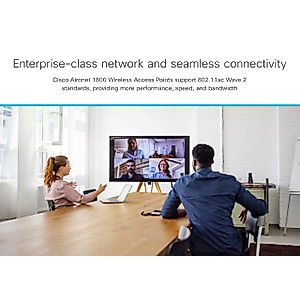 Cisco Aironet 1852I-B-K9C Controllerless Wi-Fi Access Point, 802.11ac Wave 2, with Internal Antenna (AIR-AP1852I-B-K9C)
