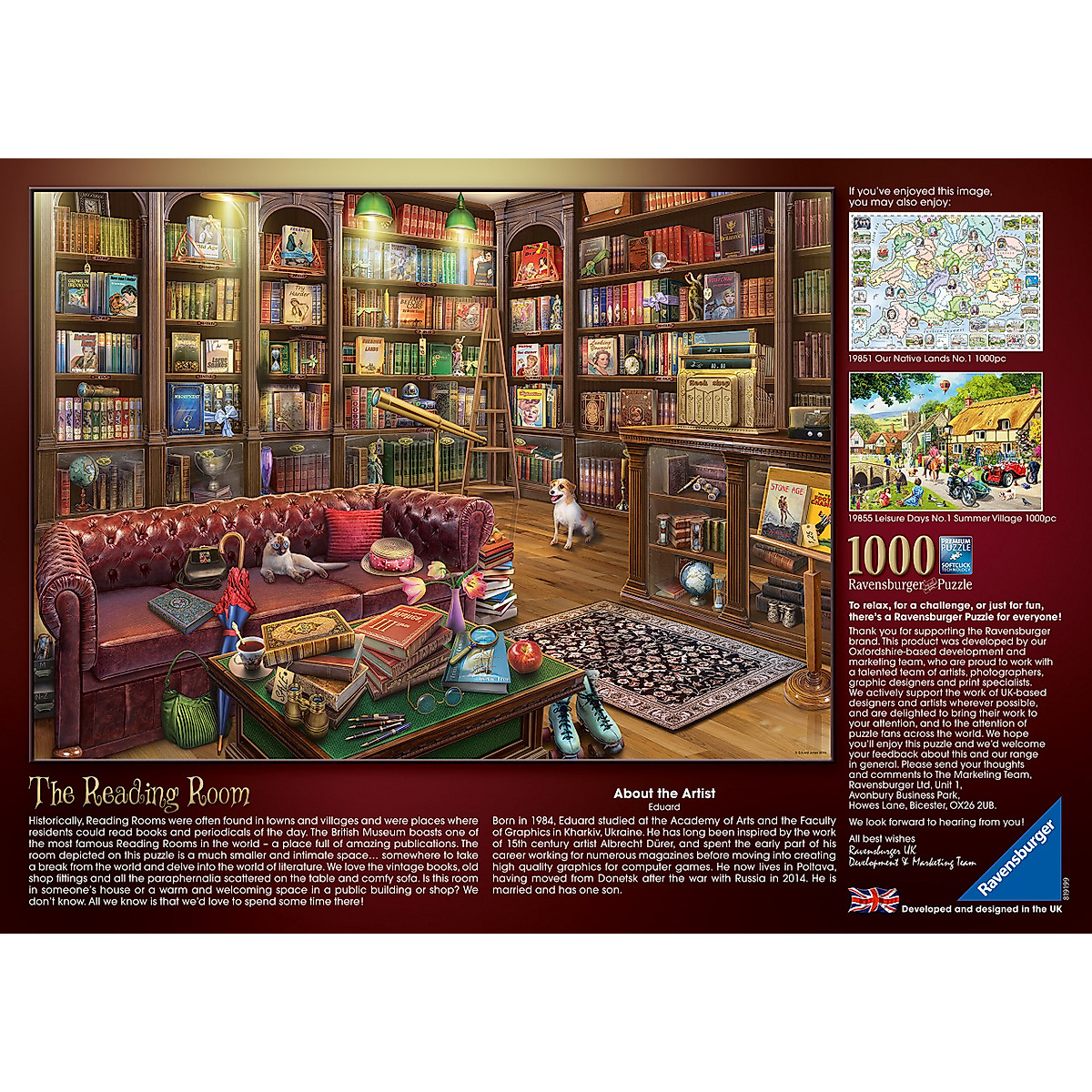Ravensburger The Reading Room 1000 Piece Jigsaw Puzzle for Adults & Kids Age 12 Years Up