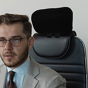 Tofficu Office Chair Headrest Attachment Computer Chair Headrest Adjustable Chair Head Cushion Head Rest for Office Chair(3.0cm Fixing Clips)