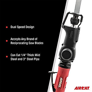 AIRCAT Pneumatic Tools 6355: Low Vibration Reciprocating Air Saw 5,000 Strokes per Minute
