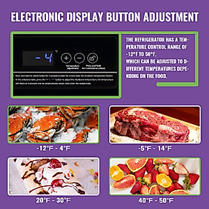 DEMULLER 4.0 Cubic Feet Deep Chest Freezer Small Freezer with Electronic Display Screen Electronic Thermostat Accurate to Every Degree removable Storage Basket Black