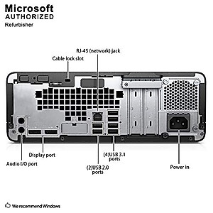 HP Business Desktop ProDesk 600 G3 SFF Computer - Intel Core i5-6500 3.2GHz / 16GB RAM / 512GB SSD/Windows 10 Professional (Renewed)