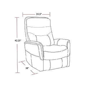 Parker Living Gemini - Truffle Manual Swivel Glider Recliner