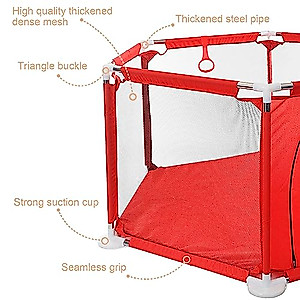 Baby Playpen Toddlers Kids Portable Playard Indoor Outdoor Baby Fence Safe Play Yard Kids Play Pen Baby Play Area Baby Play Gate Safety Playpen Activity Center