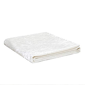 BOURINA Throw Blanket Shiny Decorative Ice Crushed Velvet Throw for Sofa Bed Polyester,50"×60" White