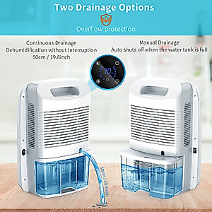 Dehumidifiers for Home, Dehumidifier 4500 Cubic Feet (320 sq ft) Electric Dehumidifiers with Remote Control, Auto Shut Off, 77.4oz Quiet Air Dehumidifier