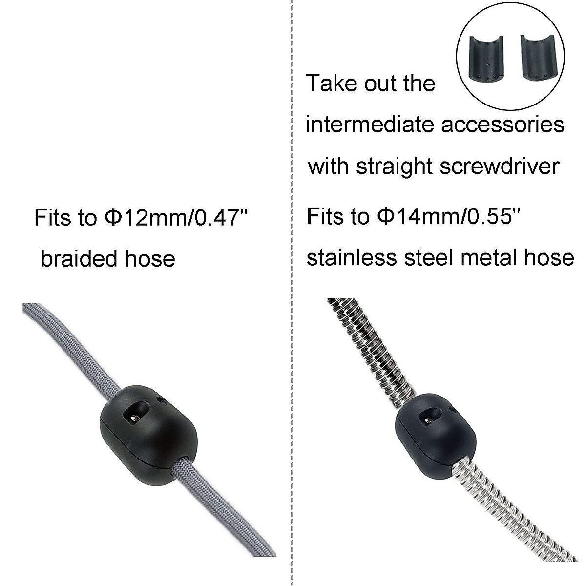 Proshopping 14.8oz/420g Kitchen Pull Down Faucet Hose Weight Ball, Basin Sink Pull Out Sprayer Gravity Heavy Ball, Faucet Weight Replacement Part Accessories -for Dia. 12MM &14MM Hose Universal, Black