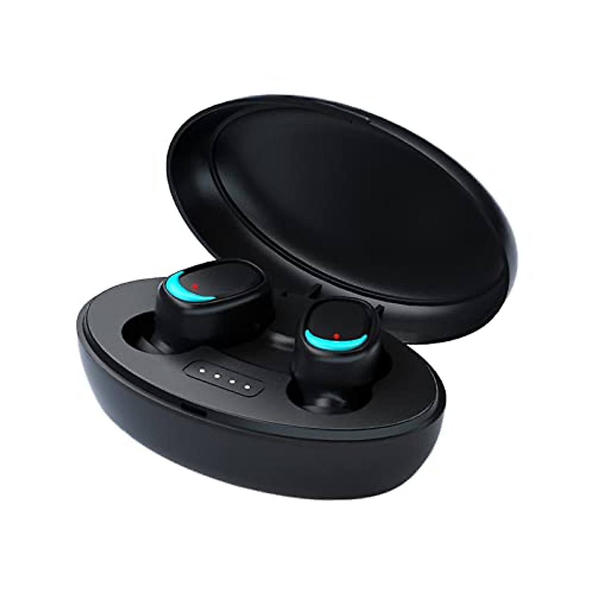 Wireless Earbuds Headphones, HiFi Stereo Sound Bluetooth 5.2 Headphones with Charging Case & Mics, Fingerprint Control, Power Display, for Sports/Working