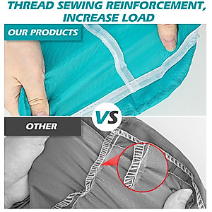 Isink Laundry Bag,2 Pack Travel Laundry Bags for Dirty Clothes,Large Laundry Bags for Traveling,Dirty Clothes Travel Bag,Laundry Bags for Camp, 24" x 36" (Cyan + Gray)