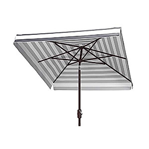Safavieh PAT8403A Outdoor Elsa Fashion Line Black and White 7'6" Square UV Protected Umbrella