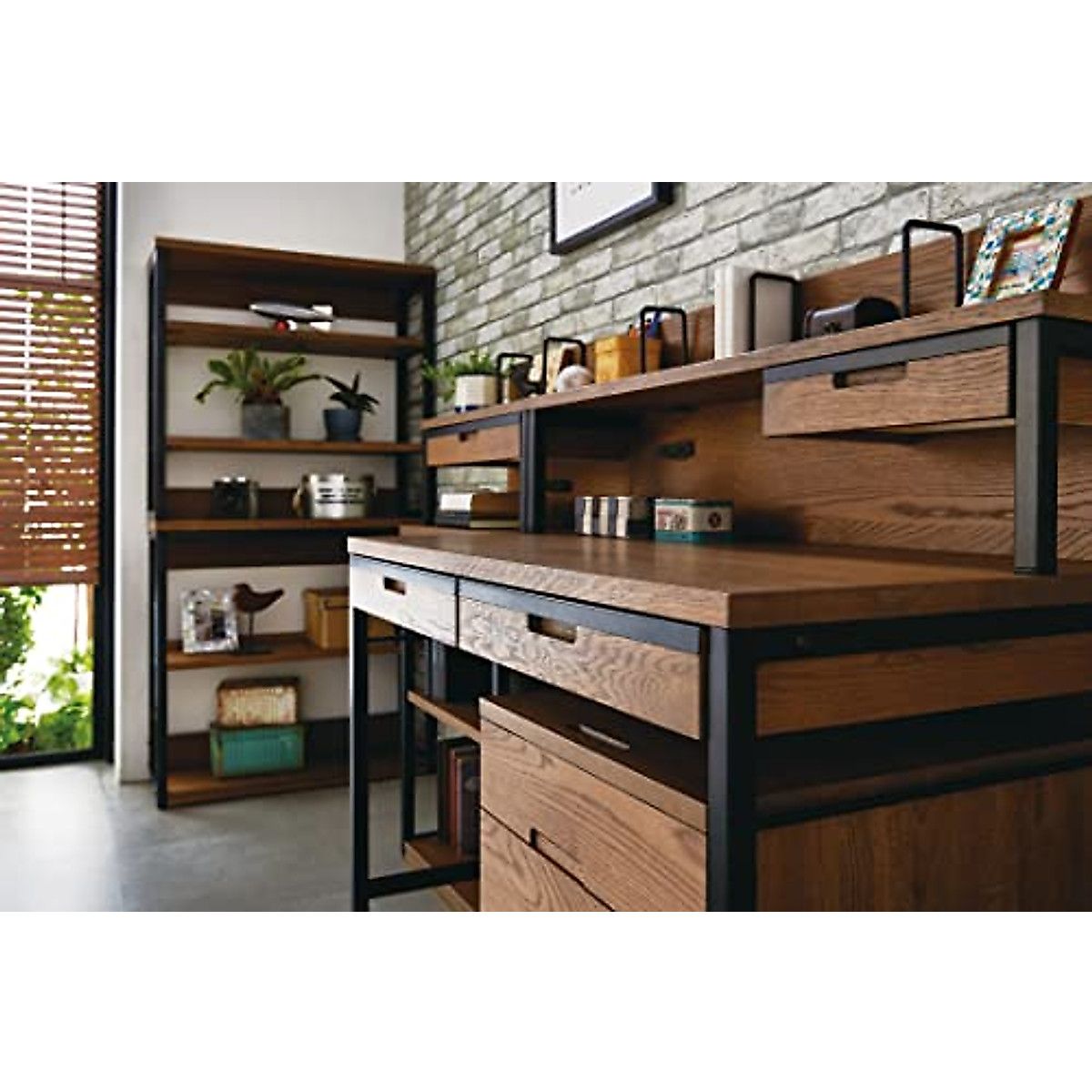 Koizumi BRB-705VB Brost 55 Shelves, Size (W x D x H): 21.7 x 11.4 x 43.3 inches (550 x 290 x 1,100 mm), Vintage Brown