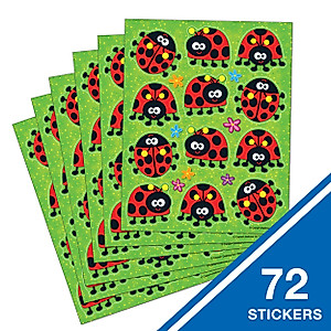 Carson Dellosa 72 Ladybug Stickers for Kids, 6 Sheets of Lady Bug Incentives for Kid Crafts, Scrapbooking, Water Bottle, Teacher Planner, Reward Chart, and School Supplies, Classroom Must Haves