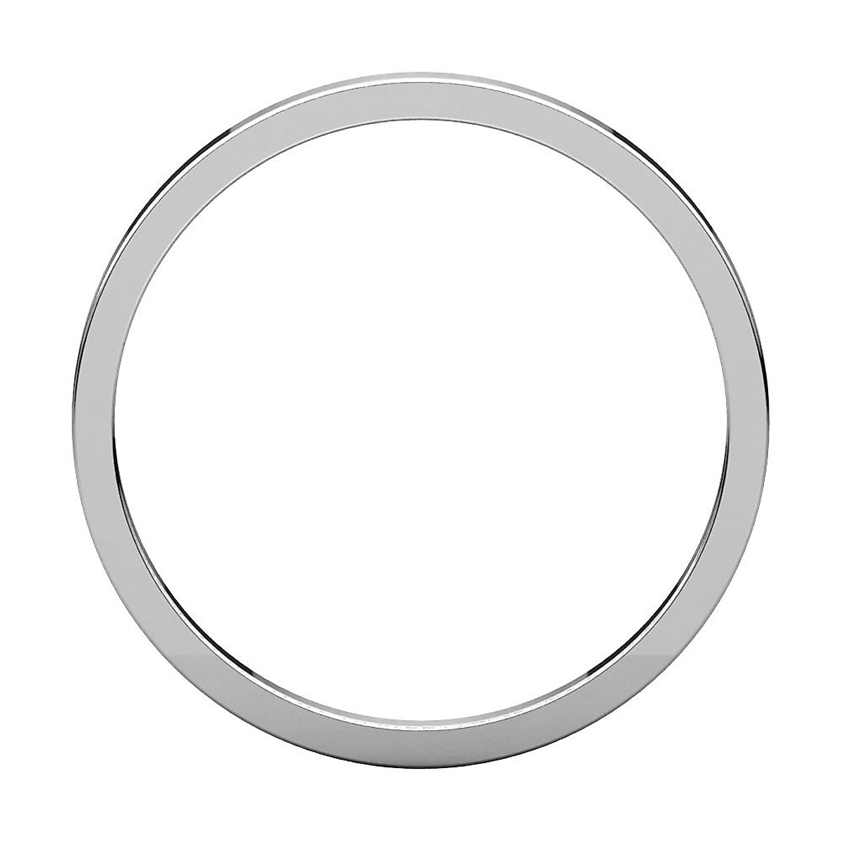 FB JEWELS Platinum 1.5 mm Flat Bridal Wedding Ring Band Size 7