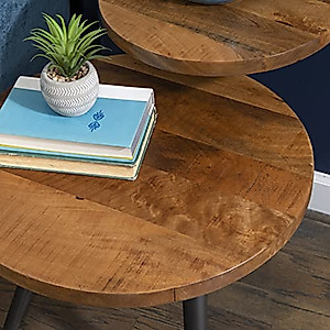 Powell Natural Wood & Gun Metal Grey Stand Bruno, Two Tiered Plant Side Table, Brown and Black