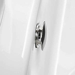 Sink Basin Trim Overflow Cover Brushed Nickel Brass Insert in Hole Round Caps