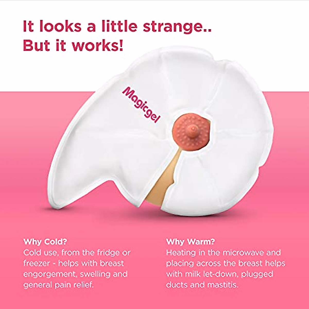 Magic Gel Luxury Breast Therapy Pack | The Breastfeeding Essentials for Nursing Mothers | Includes 2X Breast Ice Packs (Hot or Cold) for Breastfeeding or Breast Augmentation Post Surgery Pain Relief