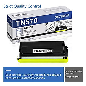 EDH Compatible TN570 TN-570 Toner Cartridge Replacement for Brother High Yield Compatible with HL-1670N1650 1850 1870n DCP-8040 8025D 8020 8045DN MFC-8120 8640D 8820DN Printer (1 Pack, Black)