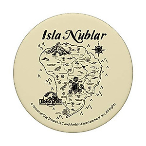 Jurassic Park Isla Nublar Map PopSockets PopGrip: Swappable Grip for Phones & Tablets