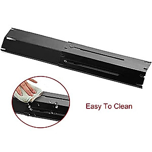 Outspark Universal Heat Plate Shield,Heat Tent,Flavorizer Bar,Burner Cover,Flame Tamer Replacement Parts for Gas Grill,Adjustable Extends from 11.75" up to 21",5 Pack,Porcelain Steel