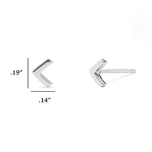 Boma Jewelry Sterling Silver "V" Chevron Stud Earrings